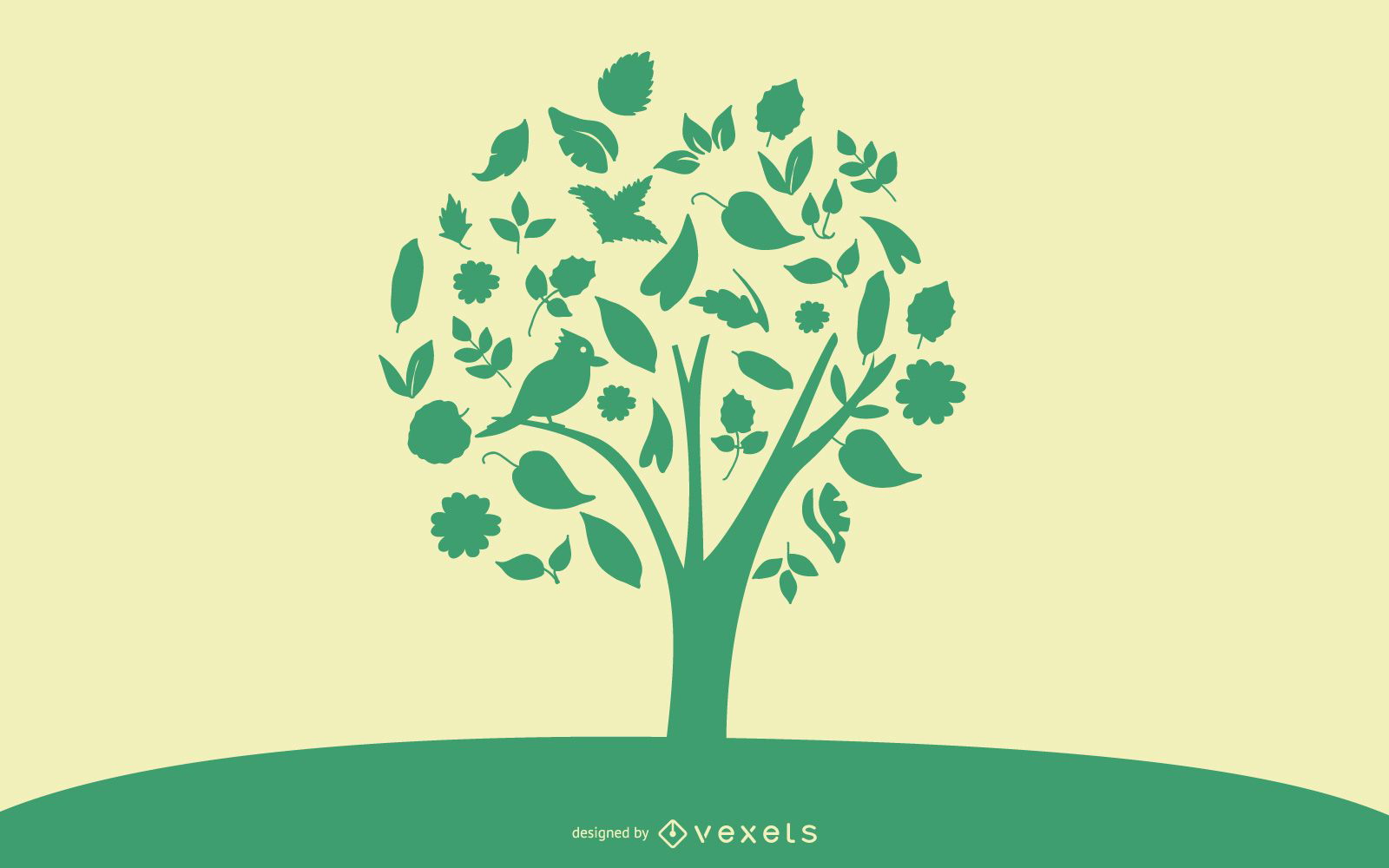 Bird And Tree Design