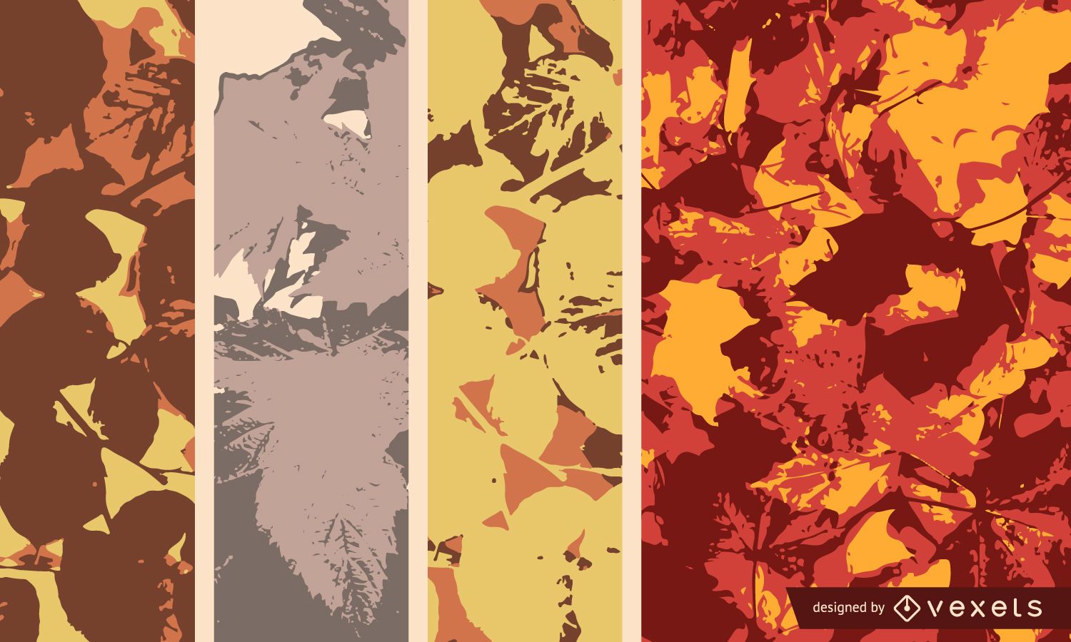 Abstract Autumn Leaves Background Vector Download