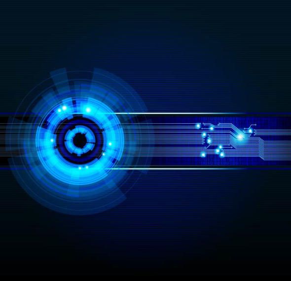 Digitech Blue Futuristic Background - Vector download