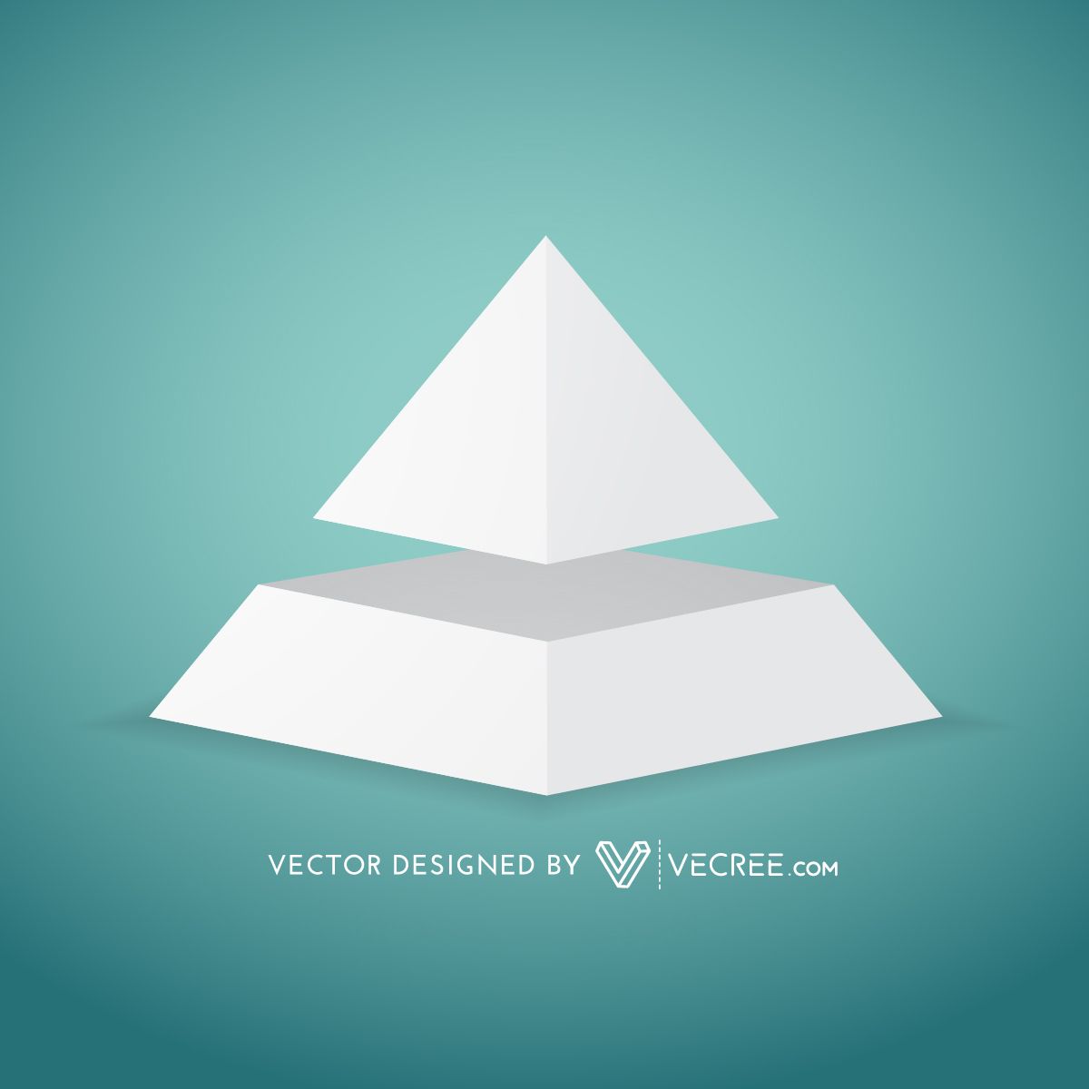 3D Grey Pyramid Diagram Template - Vector download
