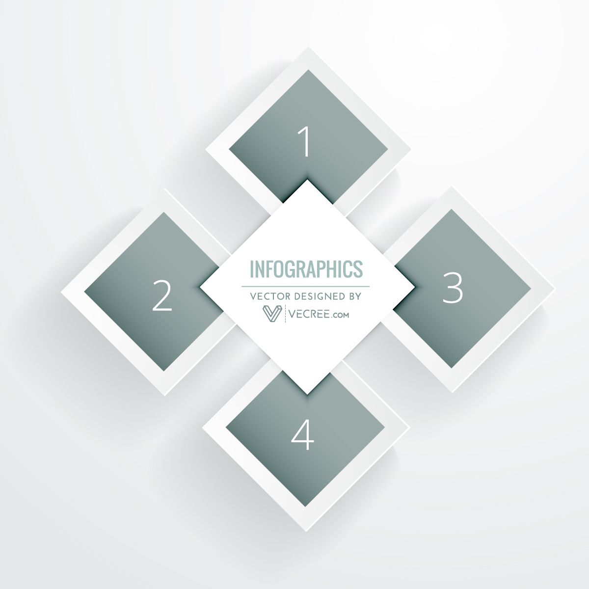 Elegant Diamond Layout Infographic Template - Vector download