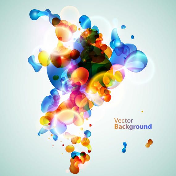 Colorful Abstract Bubble Splashes Background - Vector download