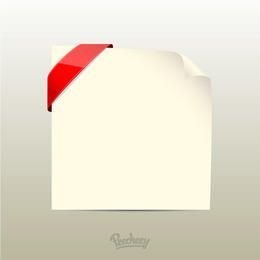 Curly Edge Red Labeled Paper - Vektor Download