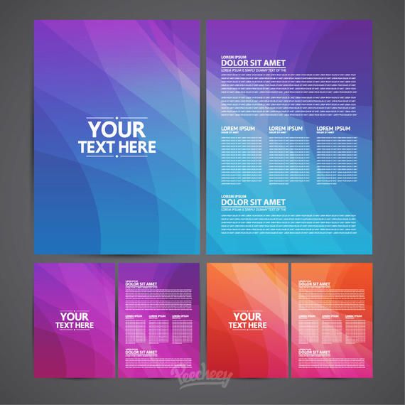 Colorful Two Folds Brochure Pack - Vector download