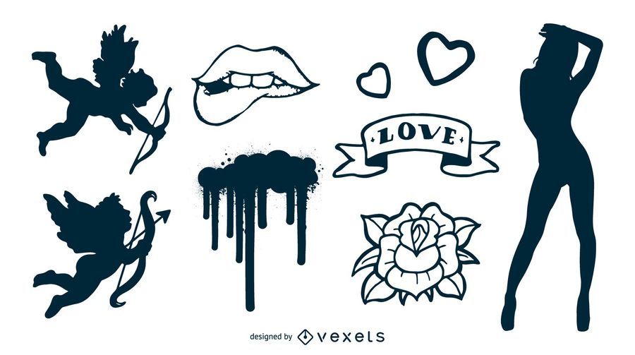 Artículos locos mixtos de vectores gratis Pack - Descargar vector