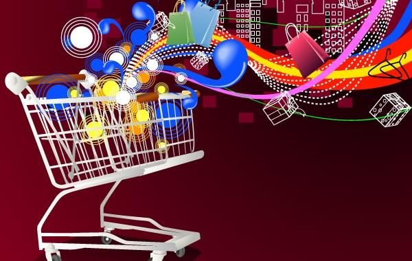 Shopping Cart Wallpaper - Vector download