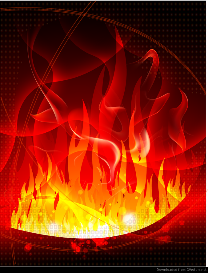 Abstract fire background with shapes - Vector download