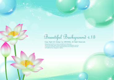 Lotus Flowers Background Design Vector Download