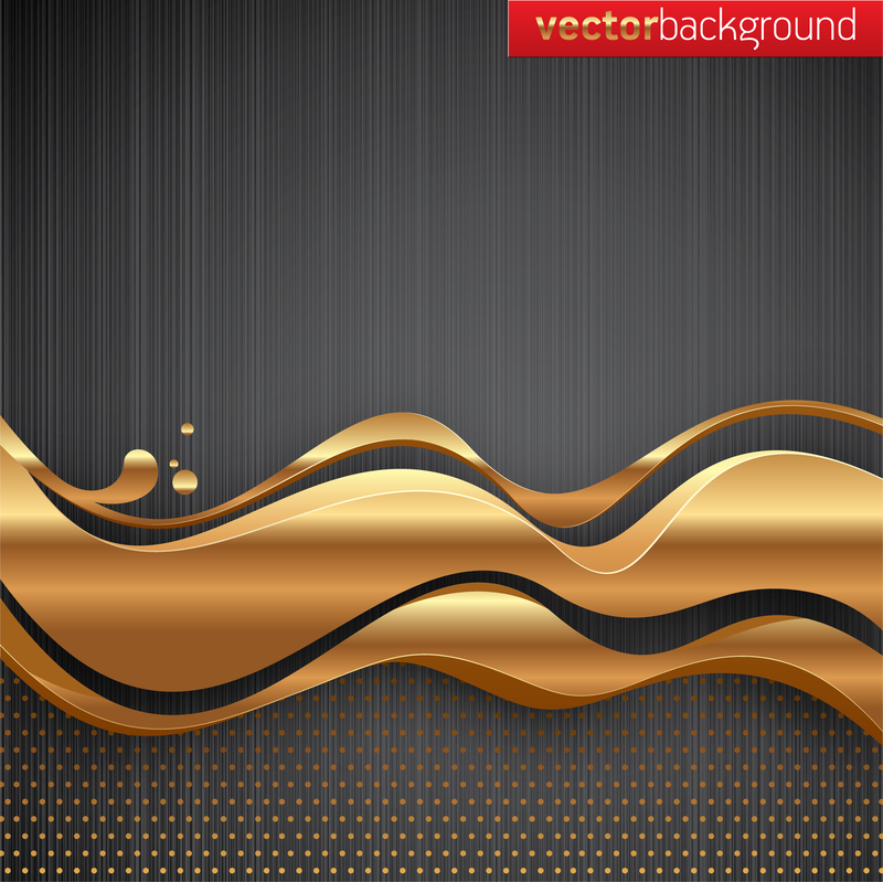 Descarga Vector De Líneas Dinámicas Doradas