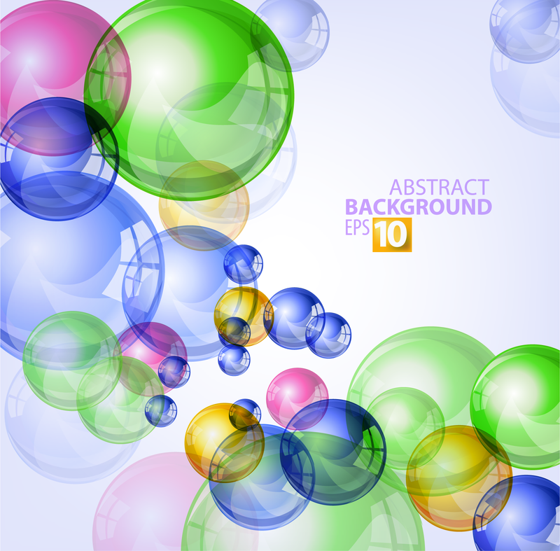 Colorful bubble background - Vector download