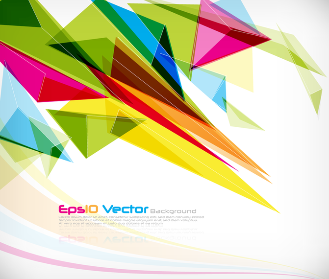 Bright colorful abstract shapes backdrop design - Vector download