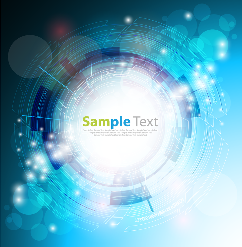 Blauer Tech-Label-Hintergrund - Vektor Download