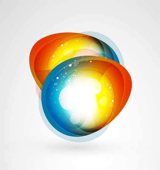 2 oval colorful shapes - Vector download