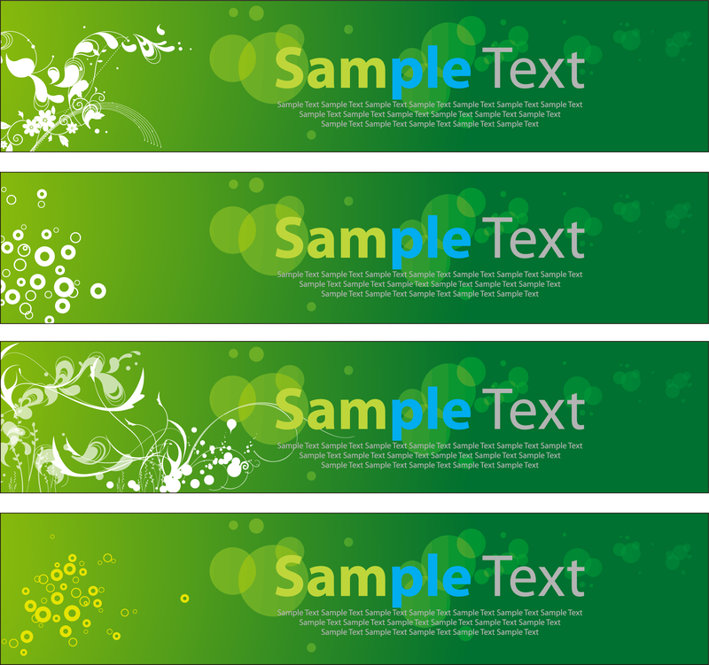 Descarga Vector De Conjunto De Banner Natural Verde