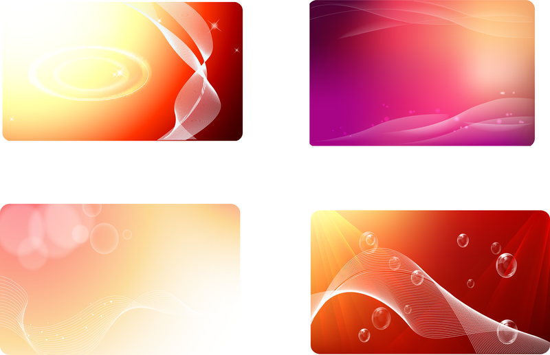 4 abstract card designs - Vector download