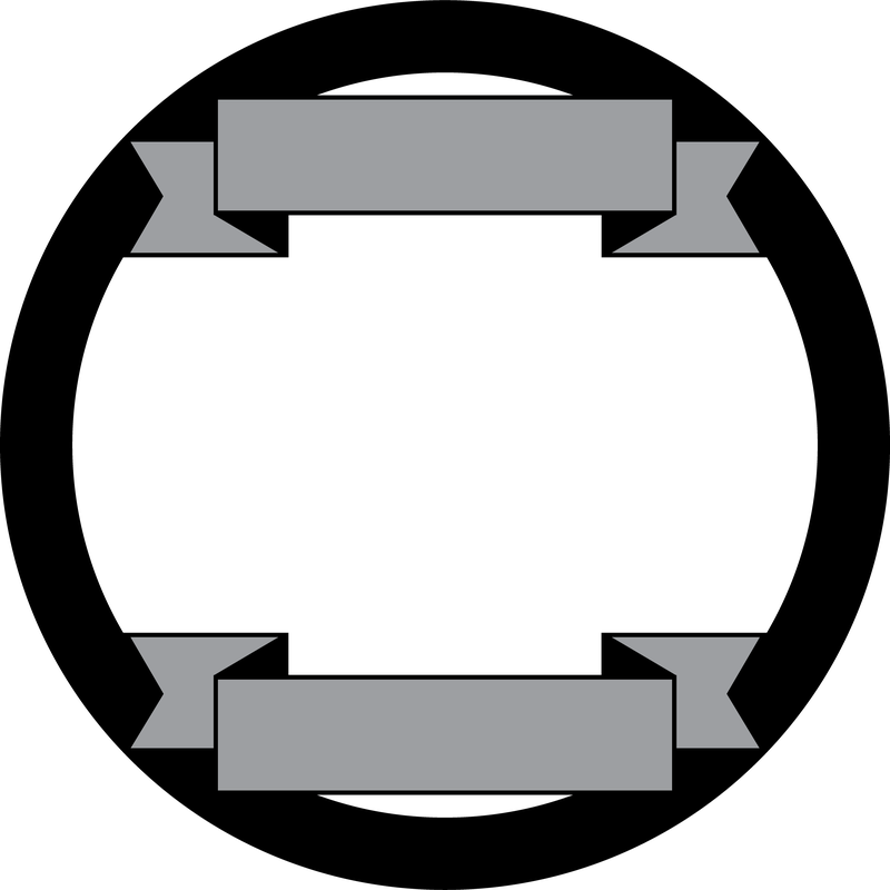 Descarga Vector De Banner Circular Con Dos Cintas