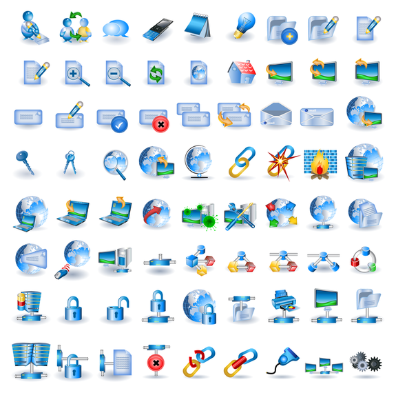 Blue technology icon go - Vector download