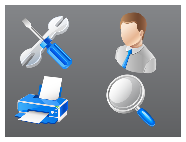 Blue practical business icon - Vector download
