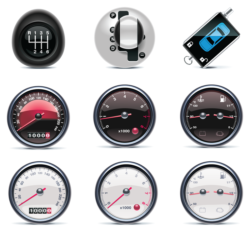 Car speed meter set - Vector download