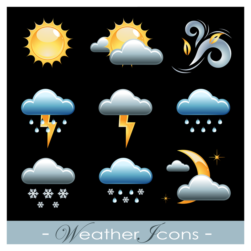 3D weather icon set - Vector download