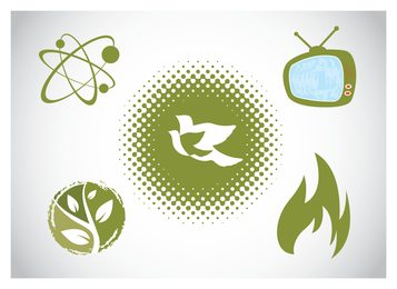 Descarga Vector De Conjunto De Iconos Verdes