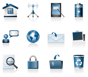 Descarga Vector De Vector Icono Azul