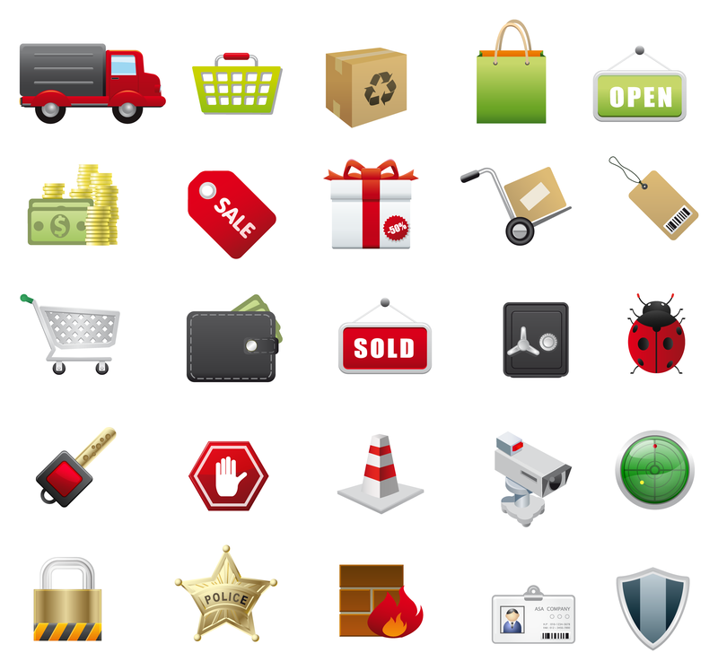 Ícones De Vetor De Comércio - Baixar Vector