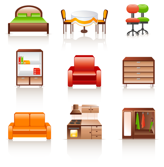 Vector de icono de muebles redondeados - Descargar vector