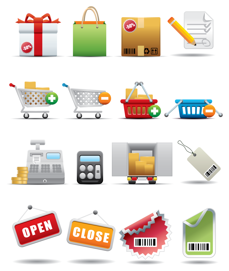 Descarga Vector De Conjunto De Iconos De Comercio