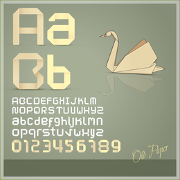 Descarga Vector De Origami Creative Letters 03 Vector