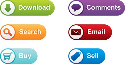 Descarga Vector De Conjunto De 6 Botones Web