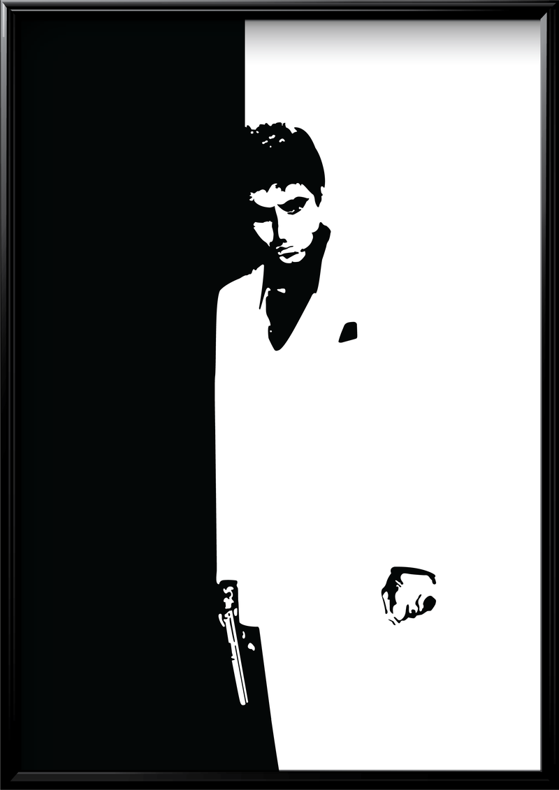 Narbengesicht-Filmplakat-Vektor Mit Vektor-Rahmen - Vektor Download