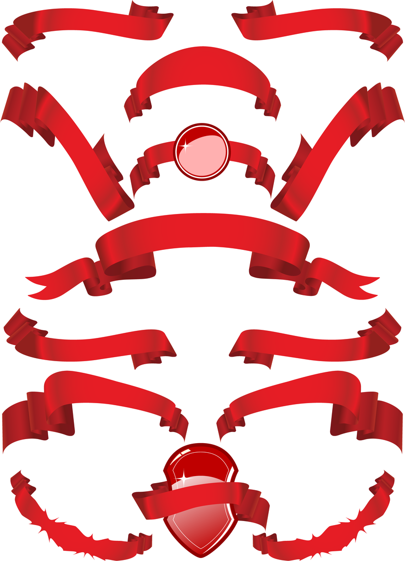 Several Red Ribbon Ribbon Clip Art Vector Download Several Red Ribbon Ribbon Clip Art Vector Download