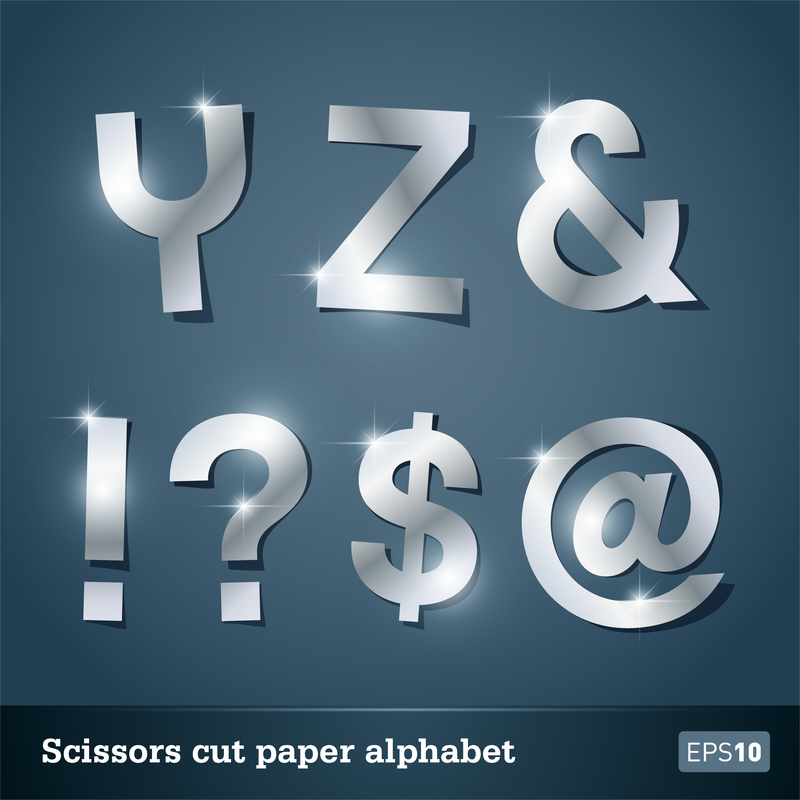 Baixar Vetor De Walk Of Papercut Letters 02 Vector