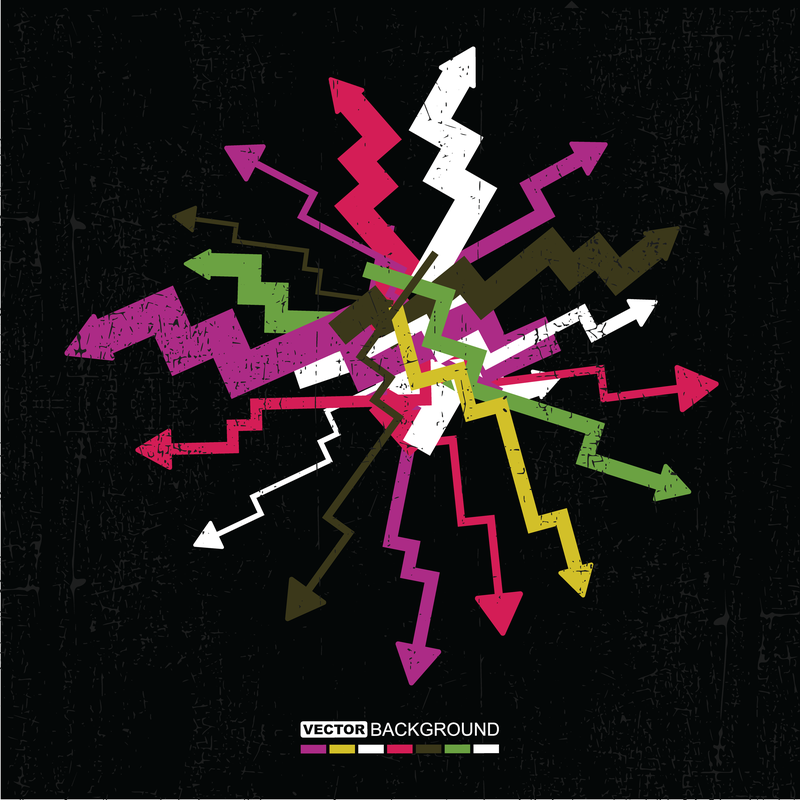 Trend Der Farbigen Pfeile 13 Vektor - Vektor Download