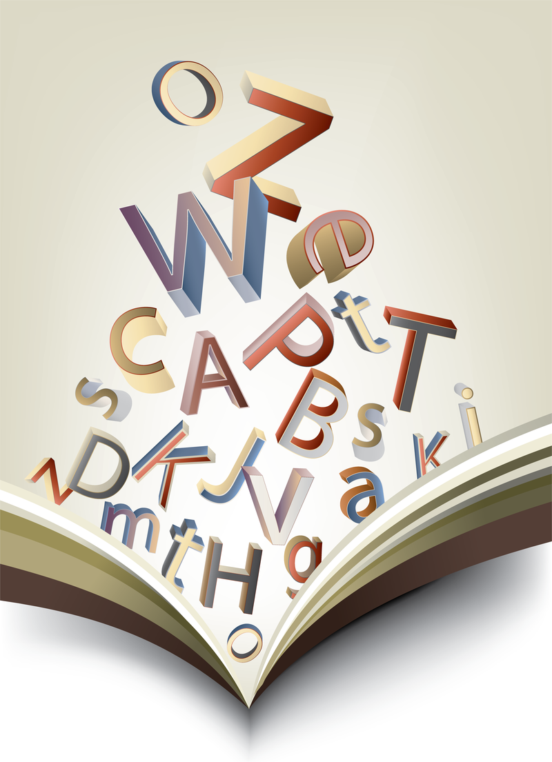 Descarga Vector De Libros Letras 02 Vector