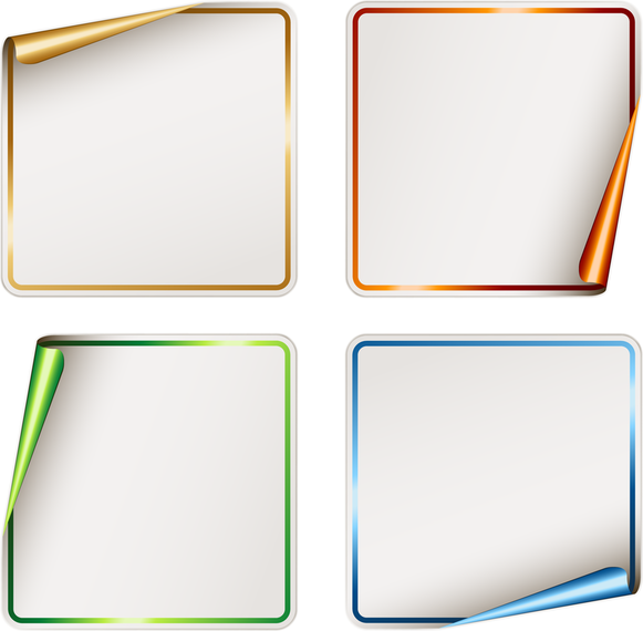 Vector Blank Stickers - Vector download