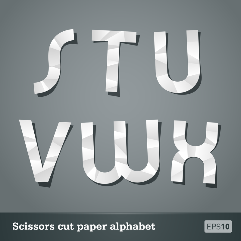 Papercut Letters 03 Vektor - Vektor Download