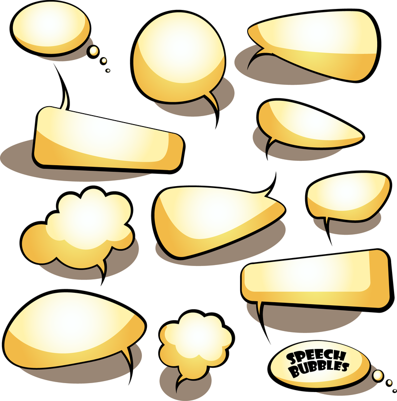 Speech bubble cartoons set - Vector download