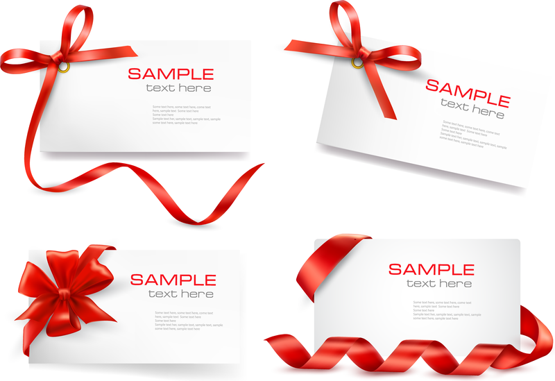 Baixar Vetor De Vetor De Cartão De Fita Vermelha 01
