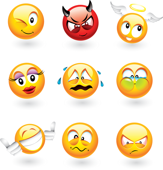 Classic emoticon set - Vector download