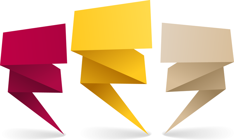 Descarga Vector De Conjunto De Letreros De Etiquetas De Origami