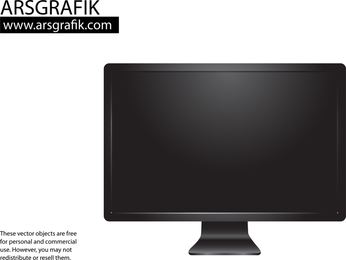 Desktop Monitor Vektor - Vektor Download
