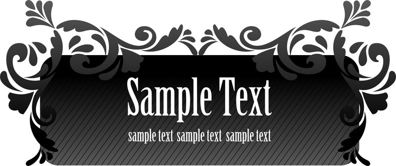 Vector Black Aesthetic Text Box - Vector download