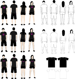 T Shirt Models 2 Vector Download