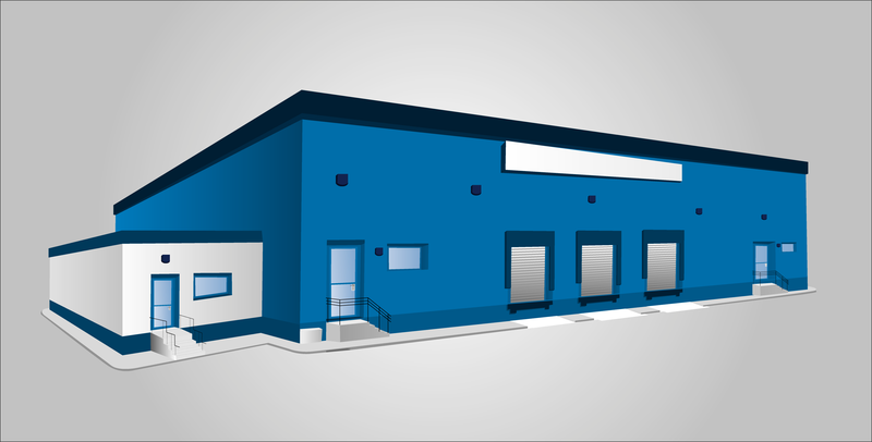 Descarga Vector De Edificio Azul
