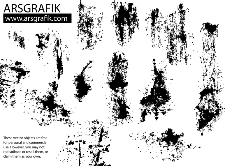 Download Vector - Set of black grunge stains - Vectorpicker