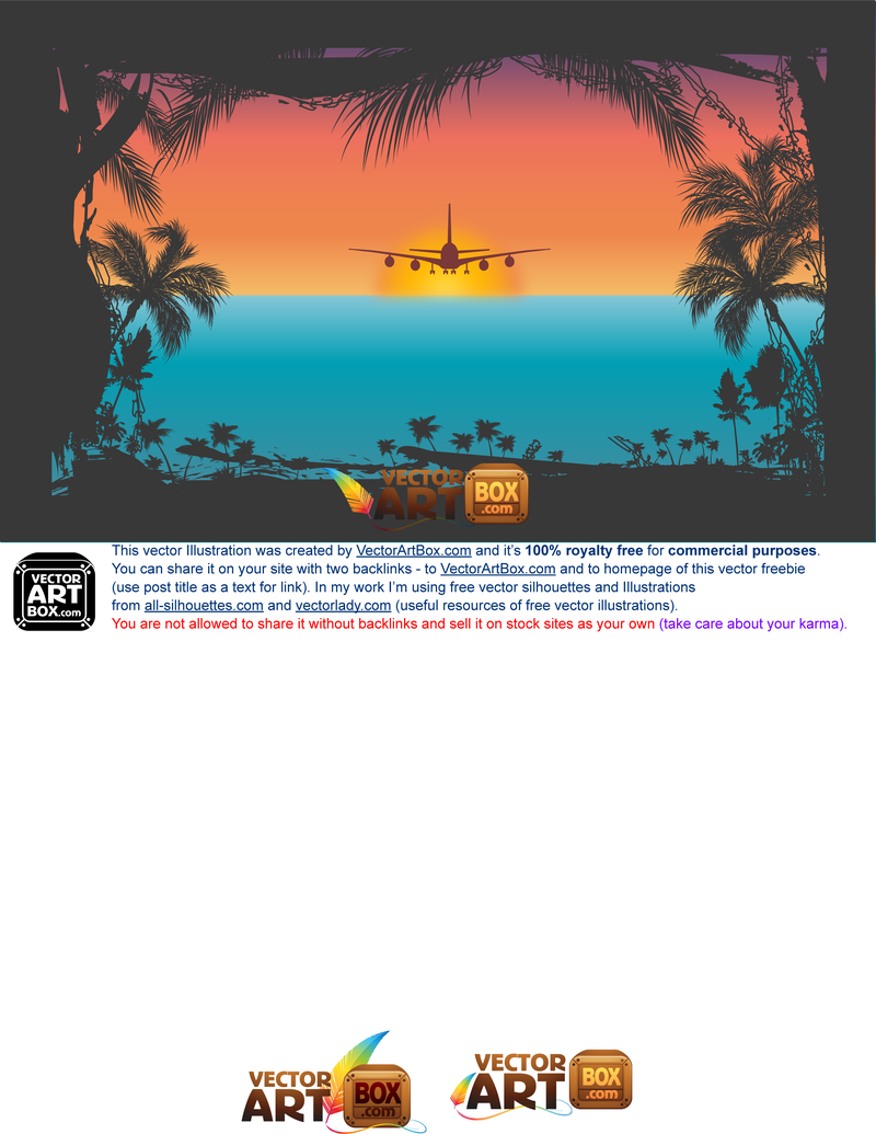 Descarga Vector De Marco De Palmeras Grunge