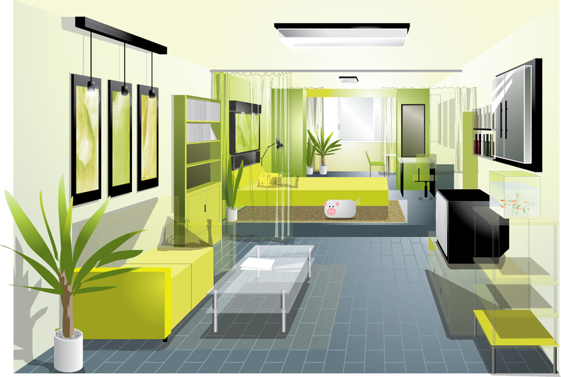 Descarga Vector De Ver La Sala De Estar De Los Elementos Materiales