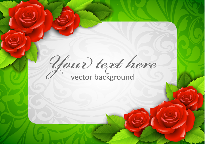 Descarga Vector De Rosas Frontera 03 Vector